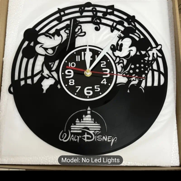 Disney | Wall Decor | Disney Black Musical Wall Clock With Mickey And ...